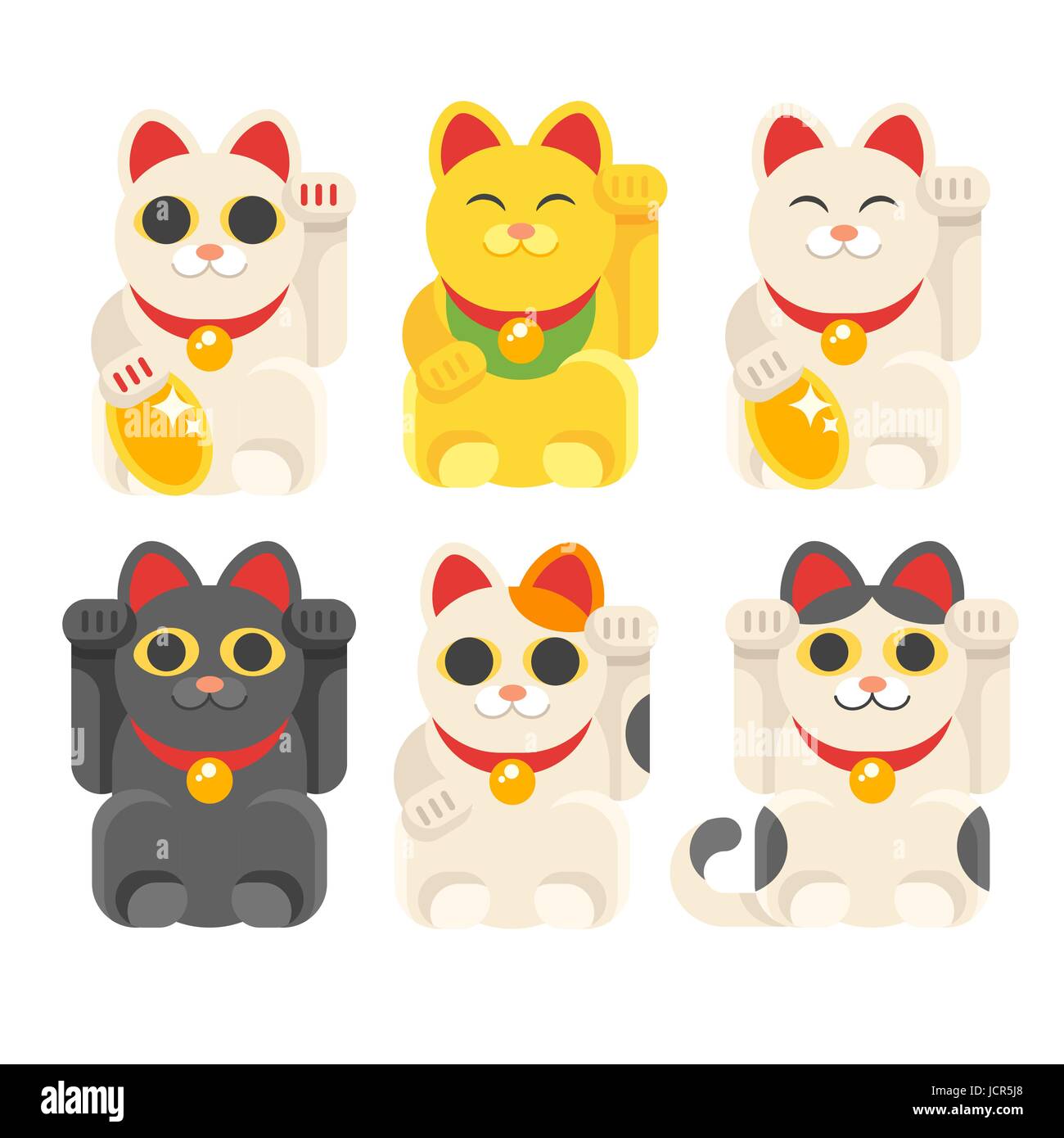 Chinese Good Luck Cat Clip Art