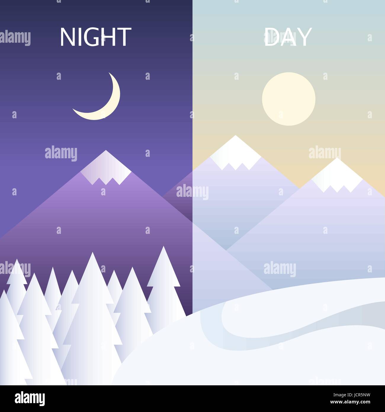 Snowy night sky vector graphic hi-res stock photography and images - Alamy