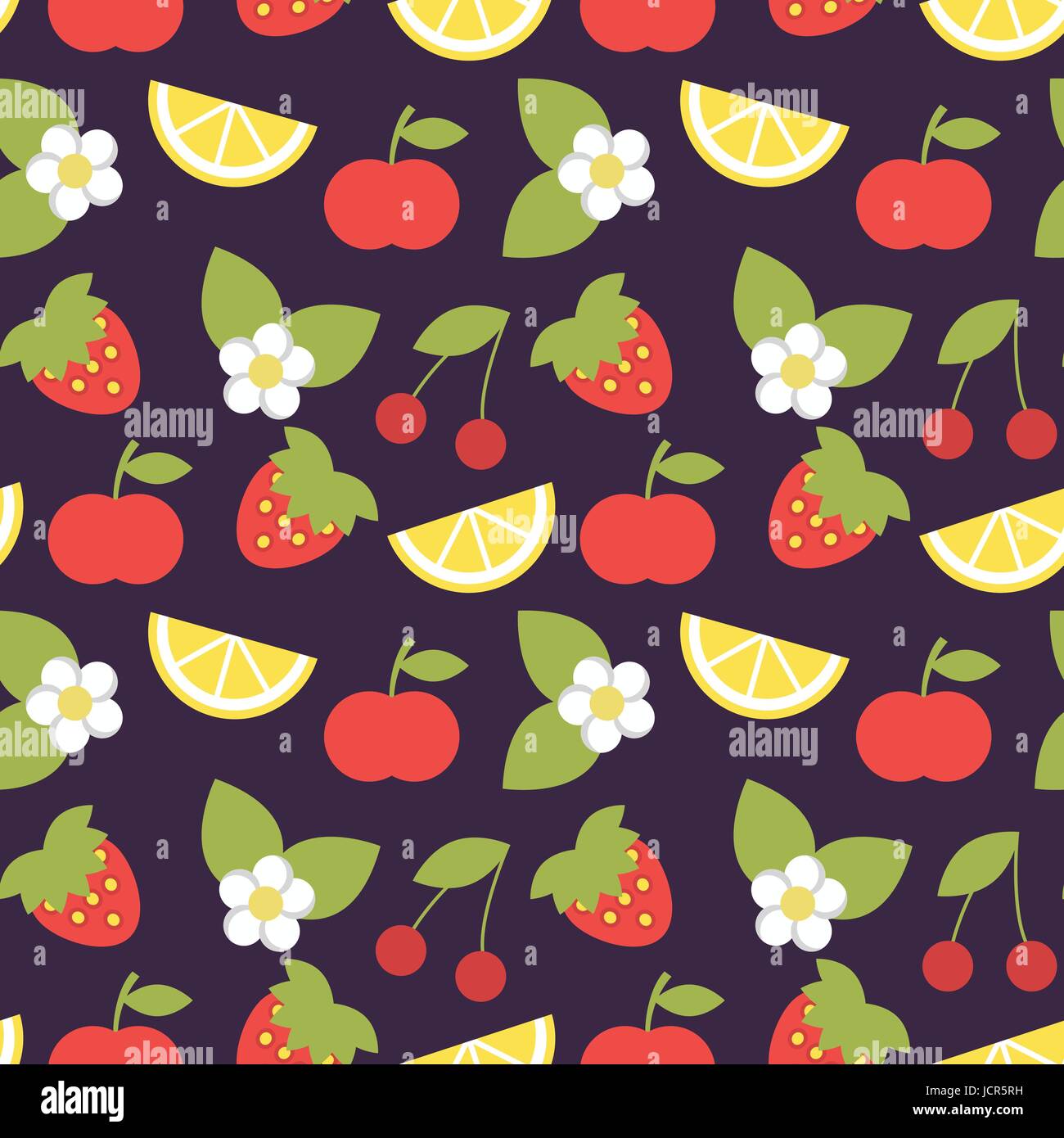 Strawberries and lemons Stock Vector Images - Alamy