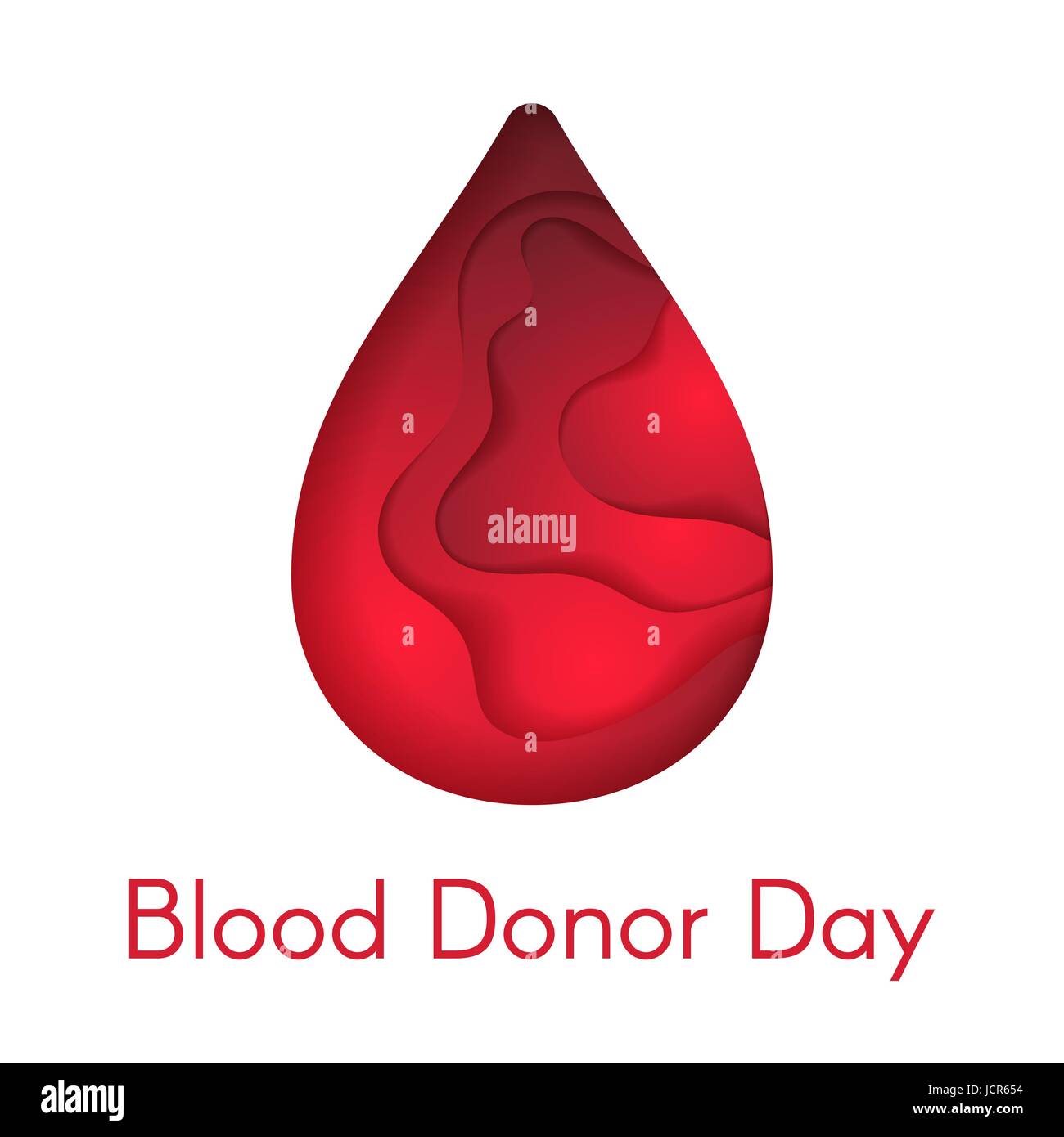 Vector abstract illustration of drop of blood. Design template for ...
