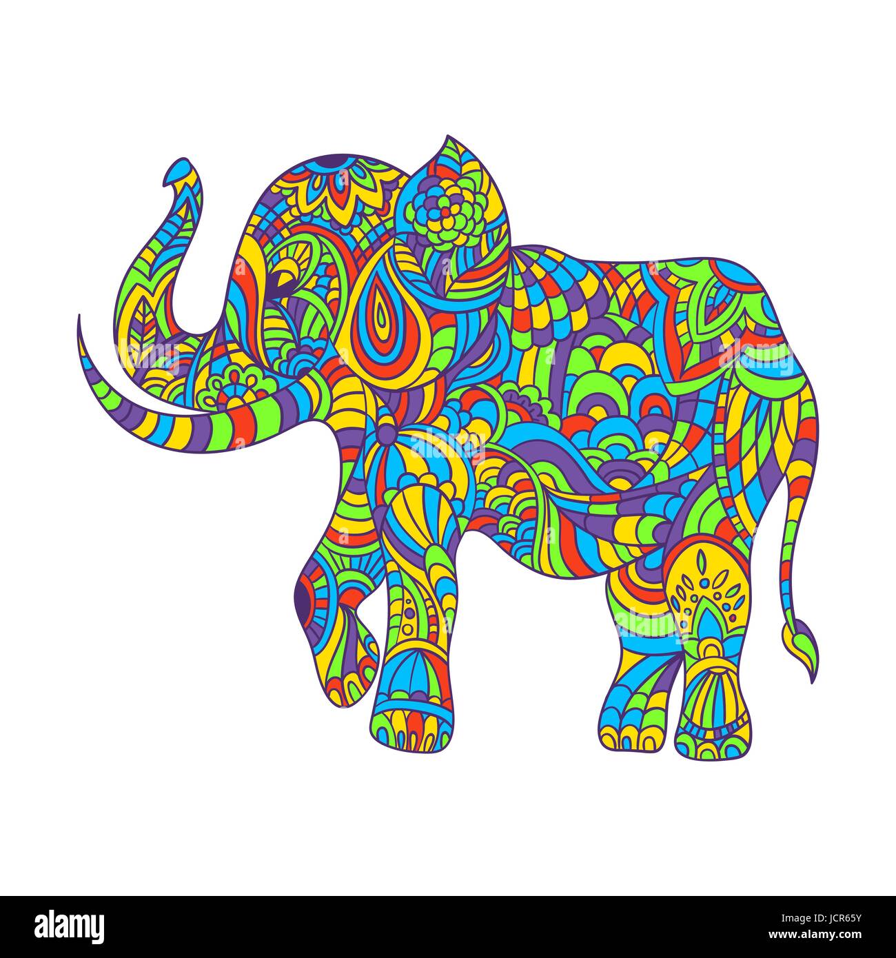 abstract elephant coloring pages for adults