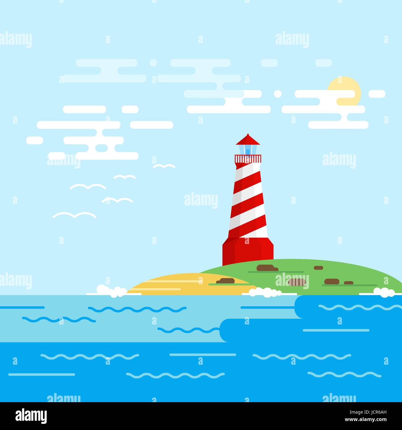 Lighthouse daytime Stock Vector Images - Alamy