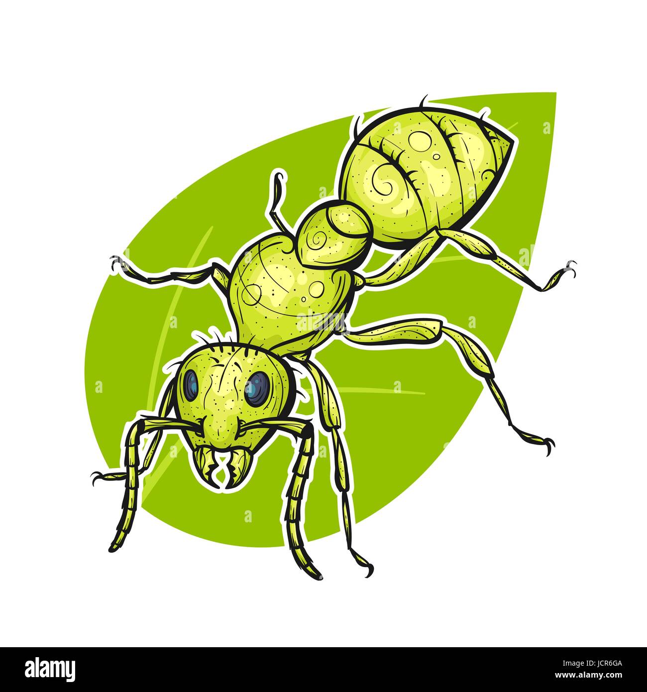 Vector colorful hand drawn illustration of ant. High details. Design ...