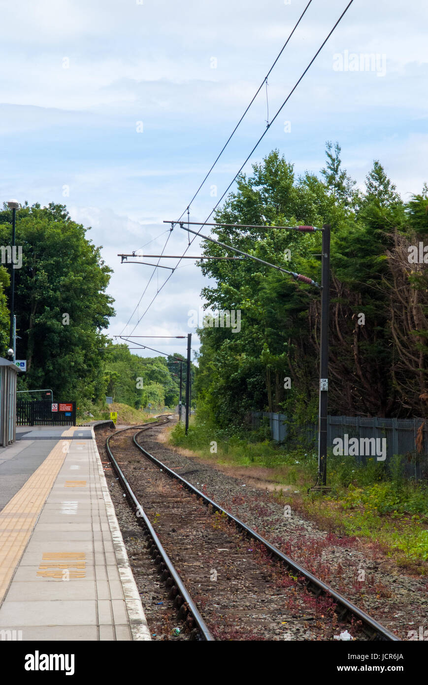 Single track rail line in rural countryside Stock Photo - Alamy