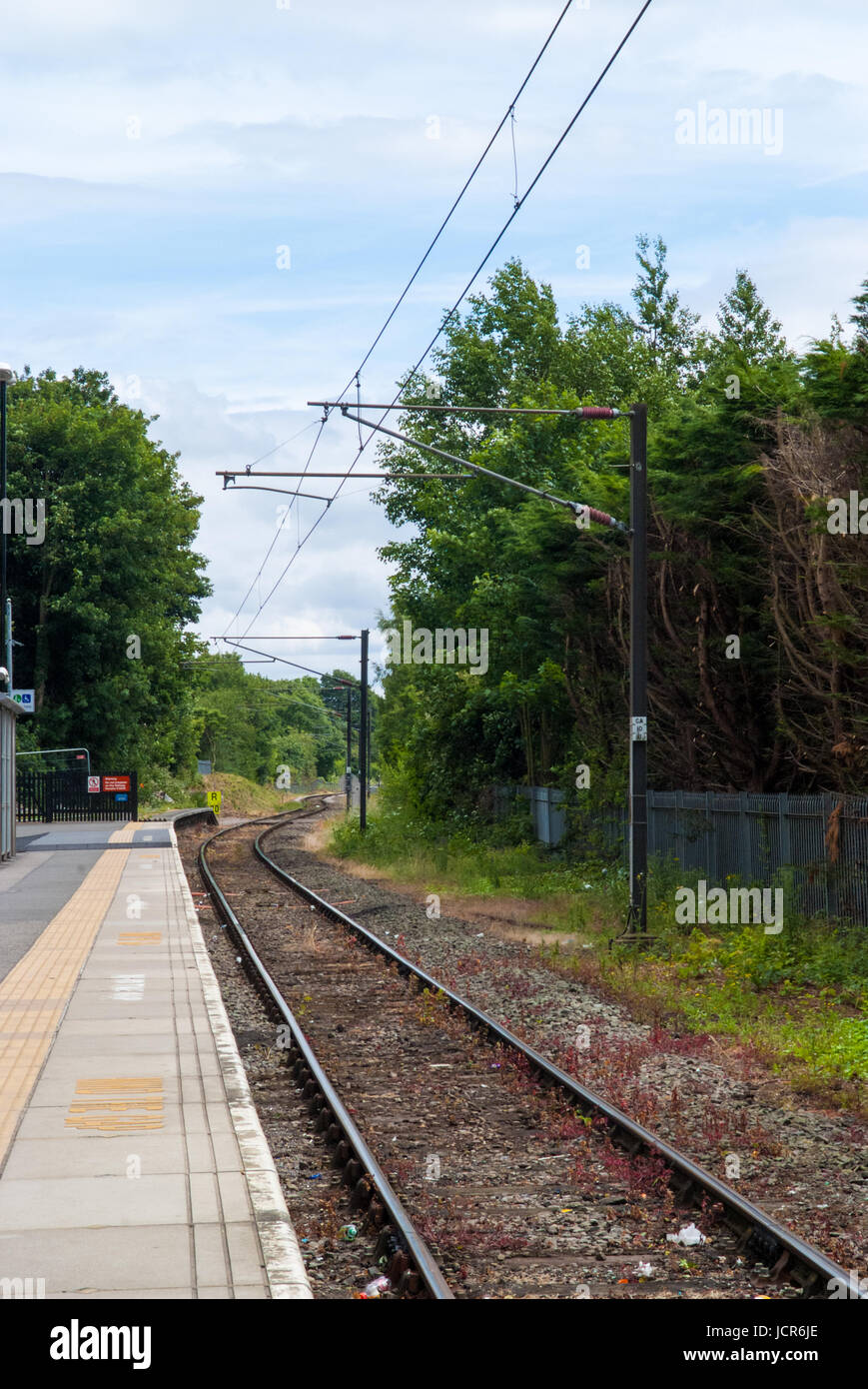 Single track rail line in rural countryside Stock Photo - Alamy