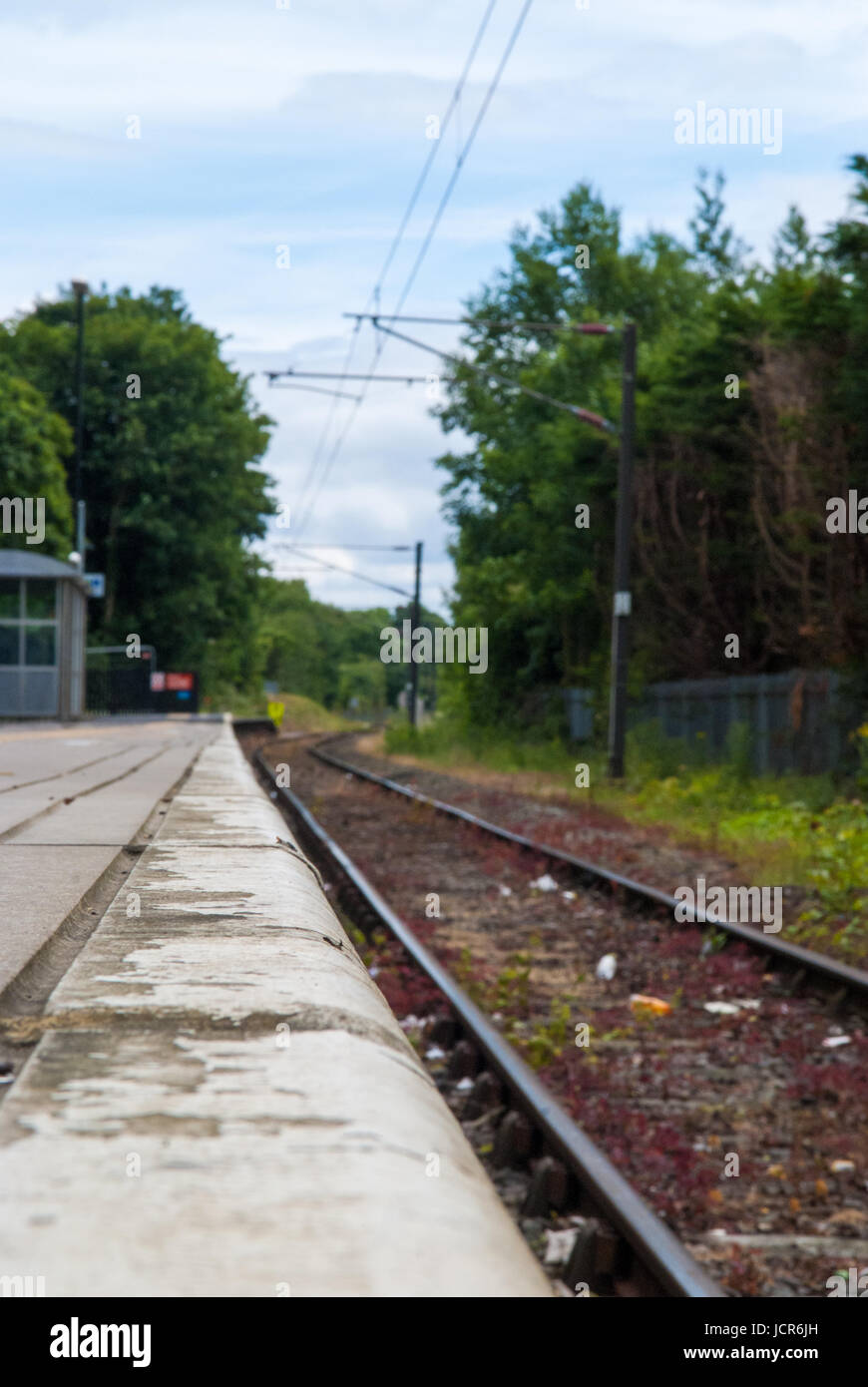 Single track rail line in rural countryside Stock Photo - Alamy