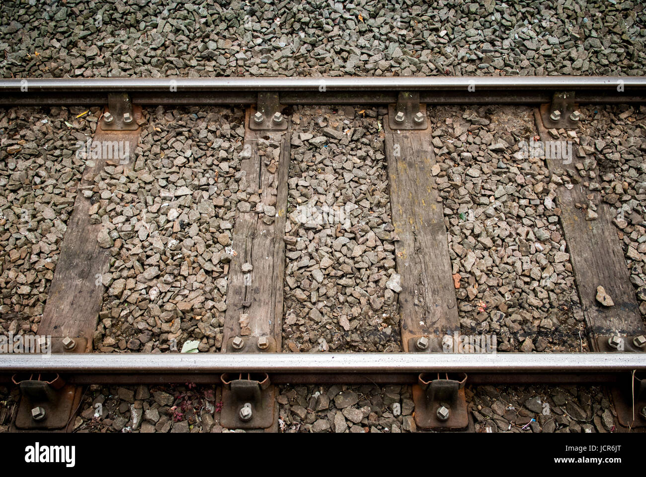 Single track rail line in rural countryside Stock Photo - Alamy