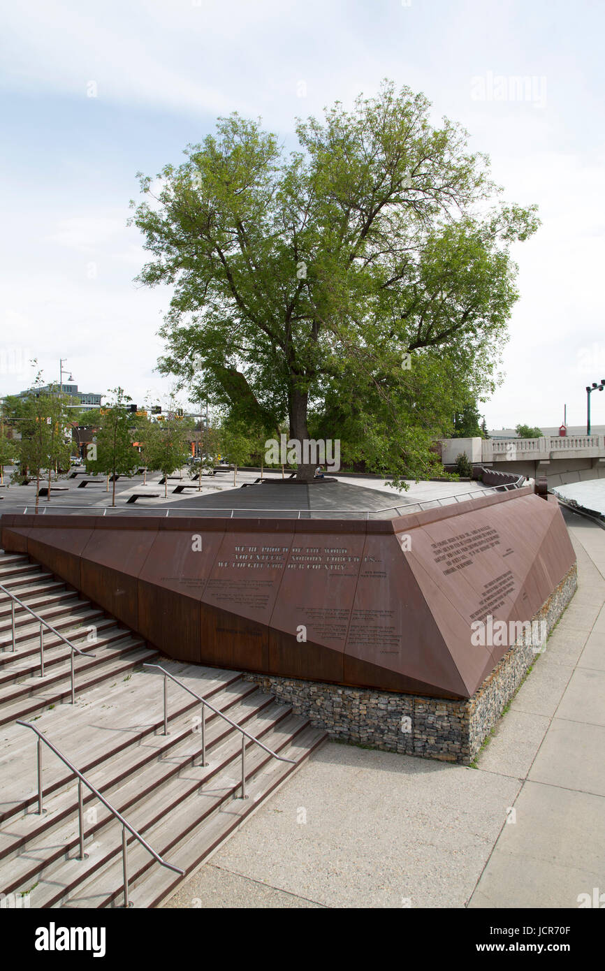 Riverside War Memorial in Calgary, Canada. The monument stands on ...