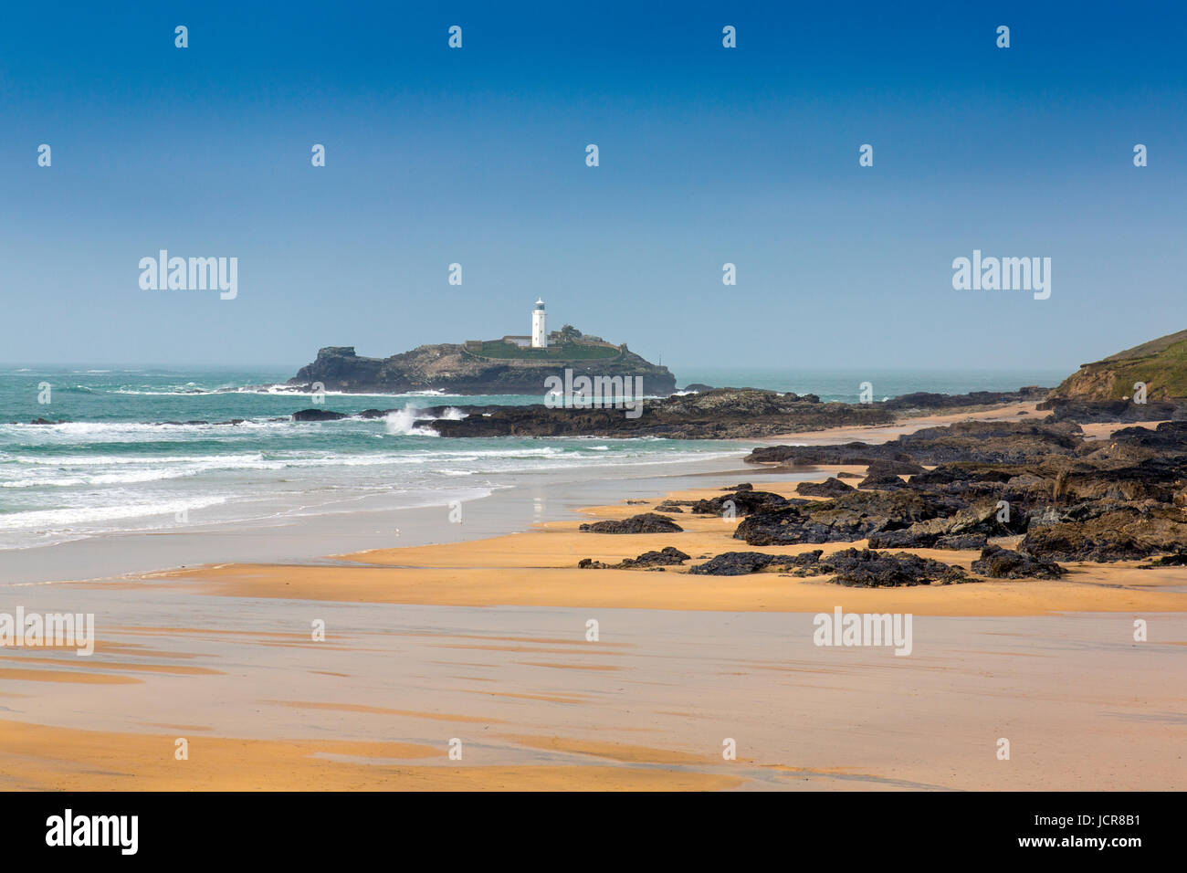 Godrevy lighthouse on the north Cornish coast is the light that ...