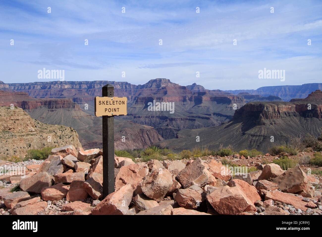 Skeleton Point Trail Sign, Grand Canyon National Park, Arizona, USA ...