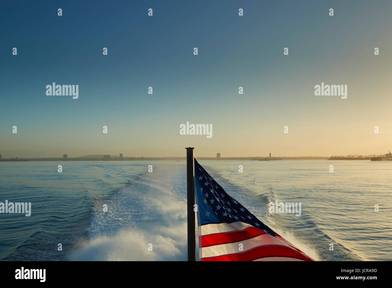American flag wake boat hi-res stock photography and images - Alamy