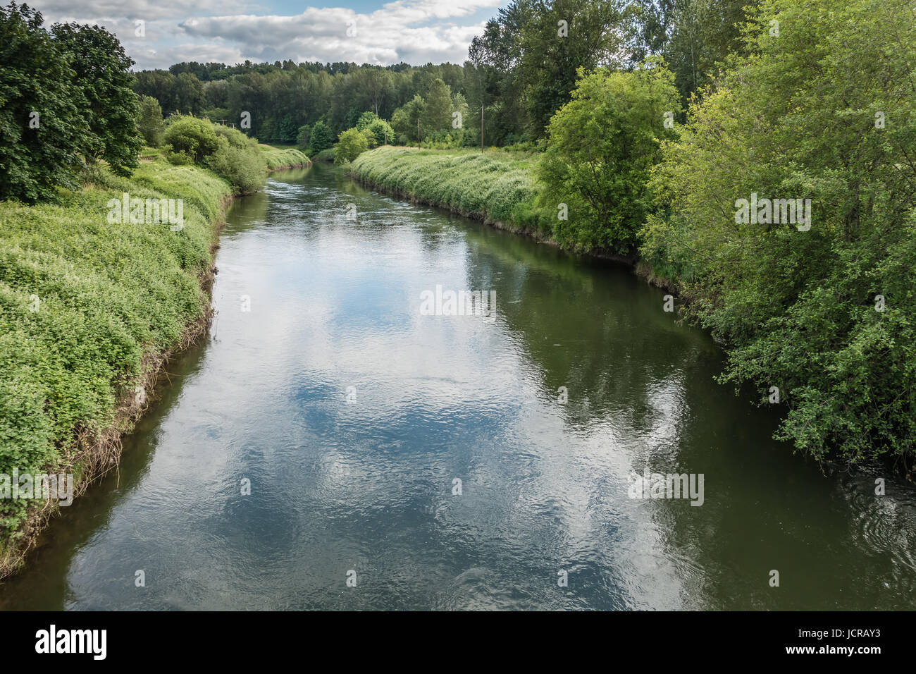 A view of the Green River in Kent, Washington Stock Photo - Alamy