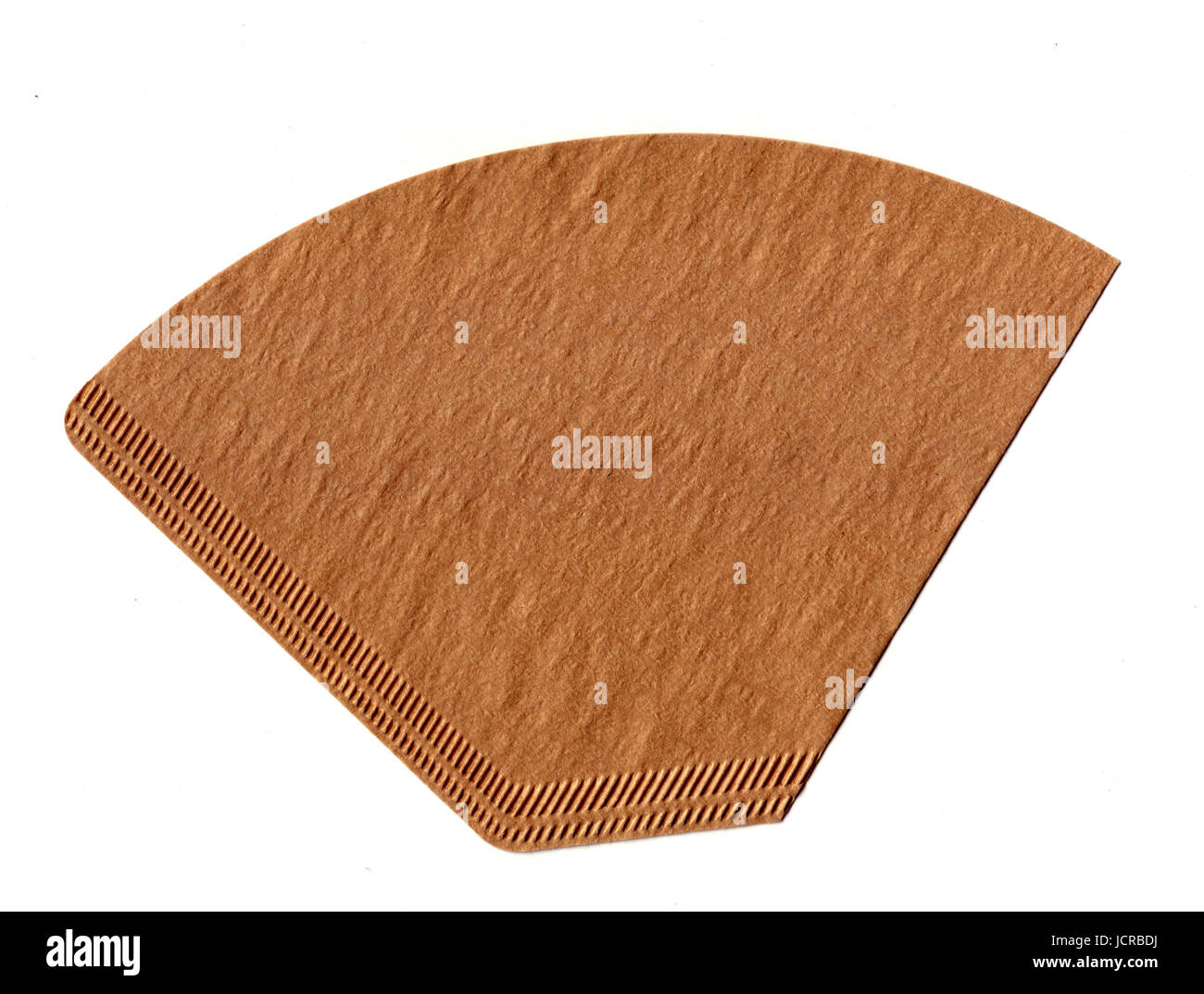Brown filter coffee paper isolated on white background Stock Photo - Alamy