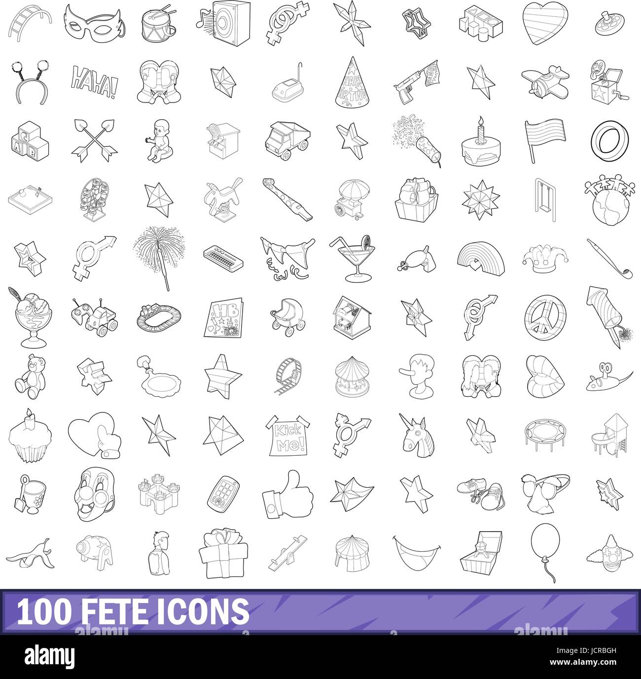 100 fete icons set, outline style Stock Vector Image & Art - Alamy 100 fete icons set, outline style Stock Vector Image & Art - Alamy