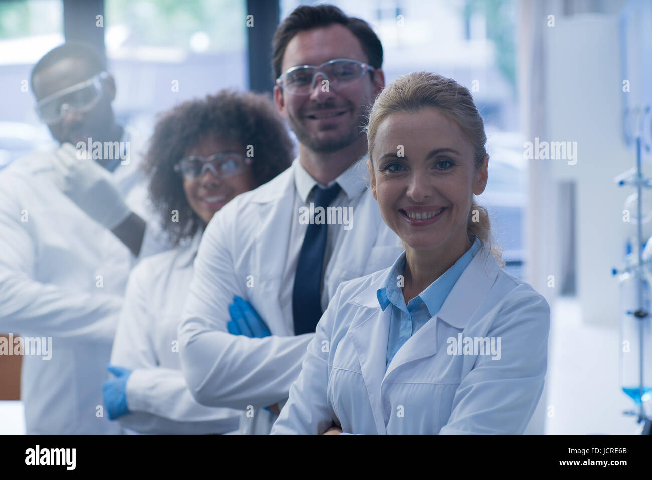 Research scientists making discovery in hi-res stock photography and ...