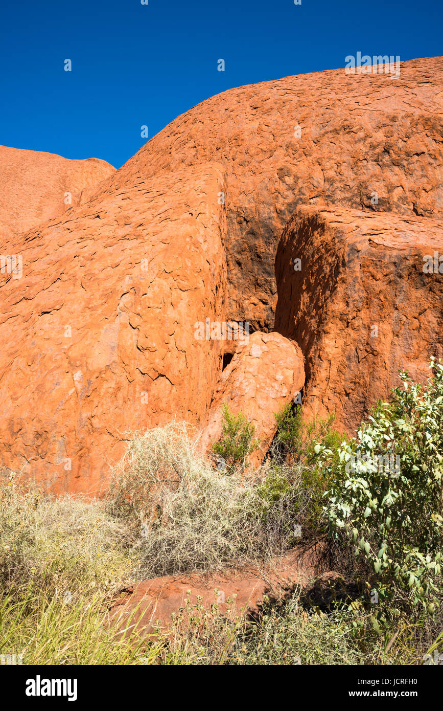 Uluru close up detail. Red centre, Northern Territory. Australia Stock ...