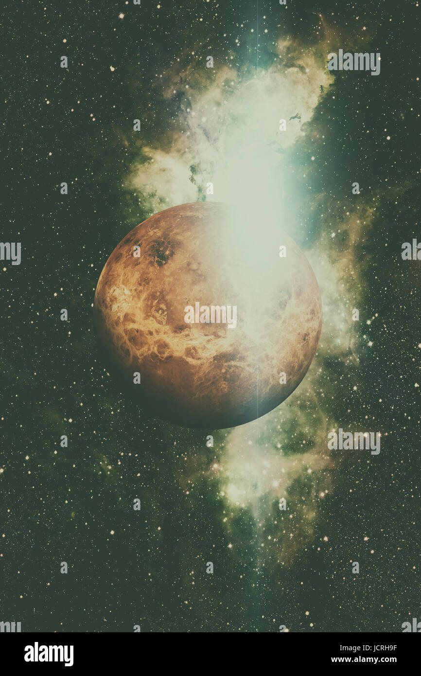 Solar System - Venus. It is the second planet from the Sun. It is a ...