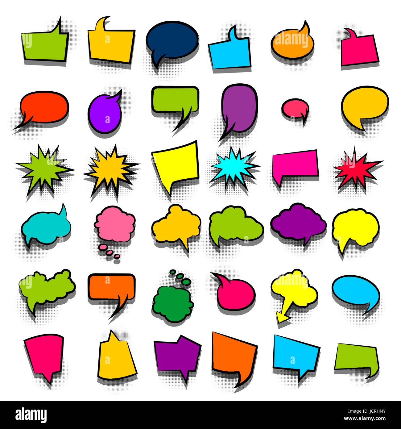 Comic set text empty cartoon colored cloud Stock Vector Image & Art - Alamy