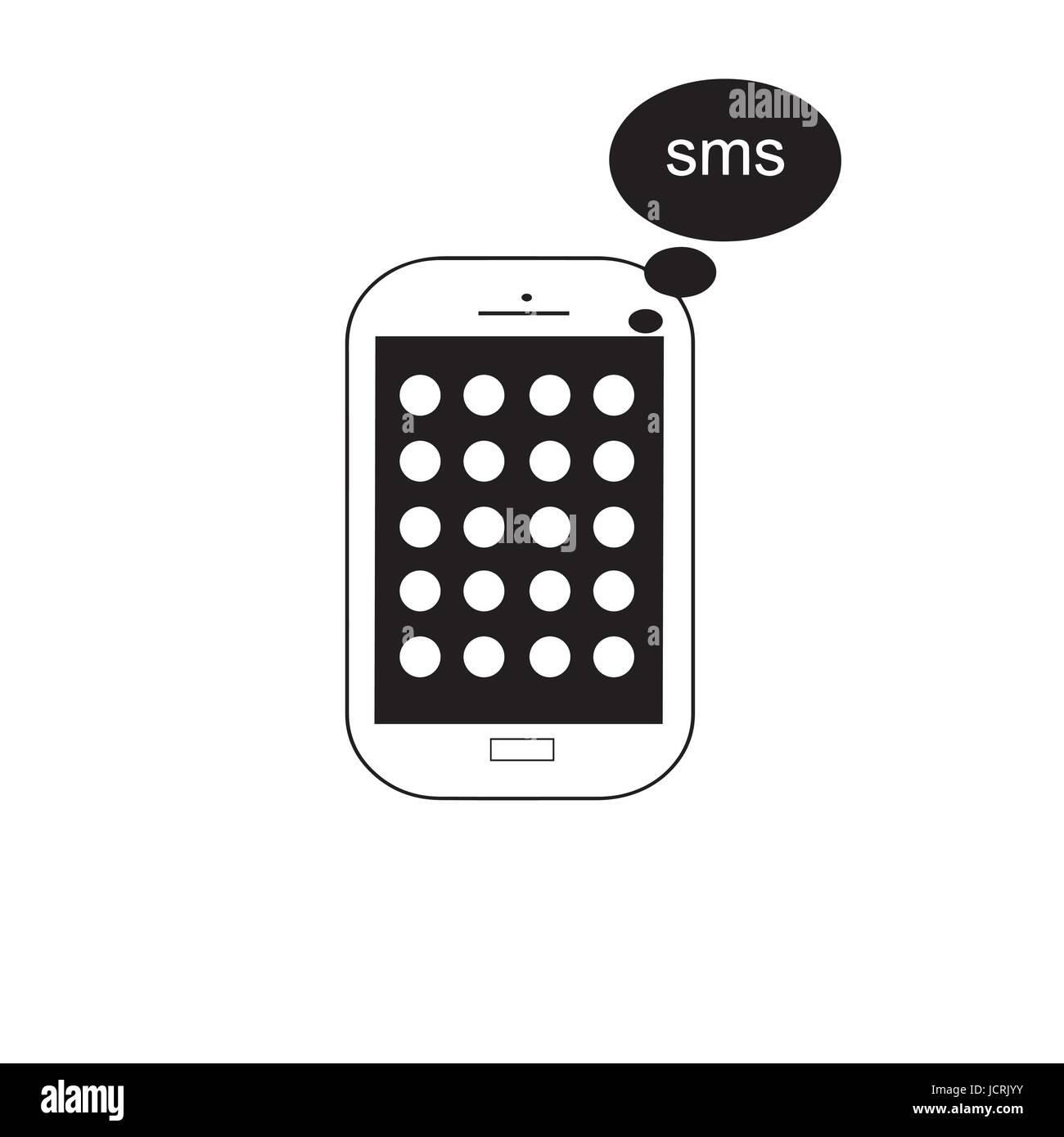 mobile phone vector with message icon Stock Vector Image & Art - Alamy