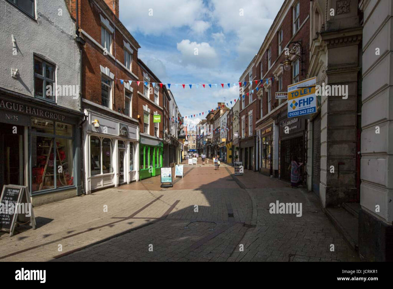 Derby, England, 14th, June, 2001. General views along Sadler Gate in ...