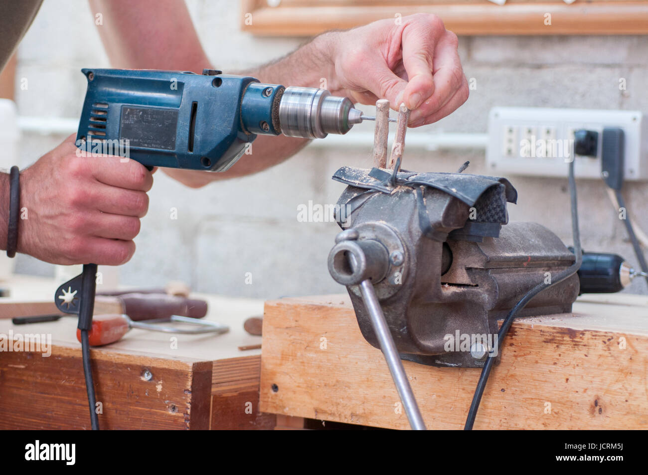 traditional work in artisanal carpentry Stock Photo - Alamy