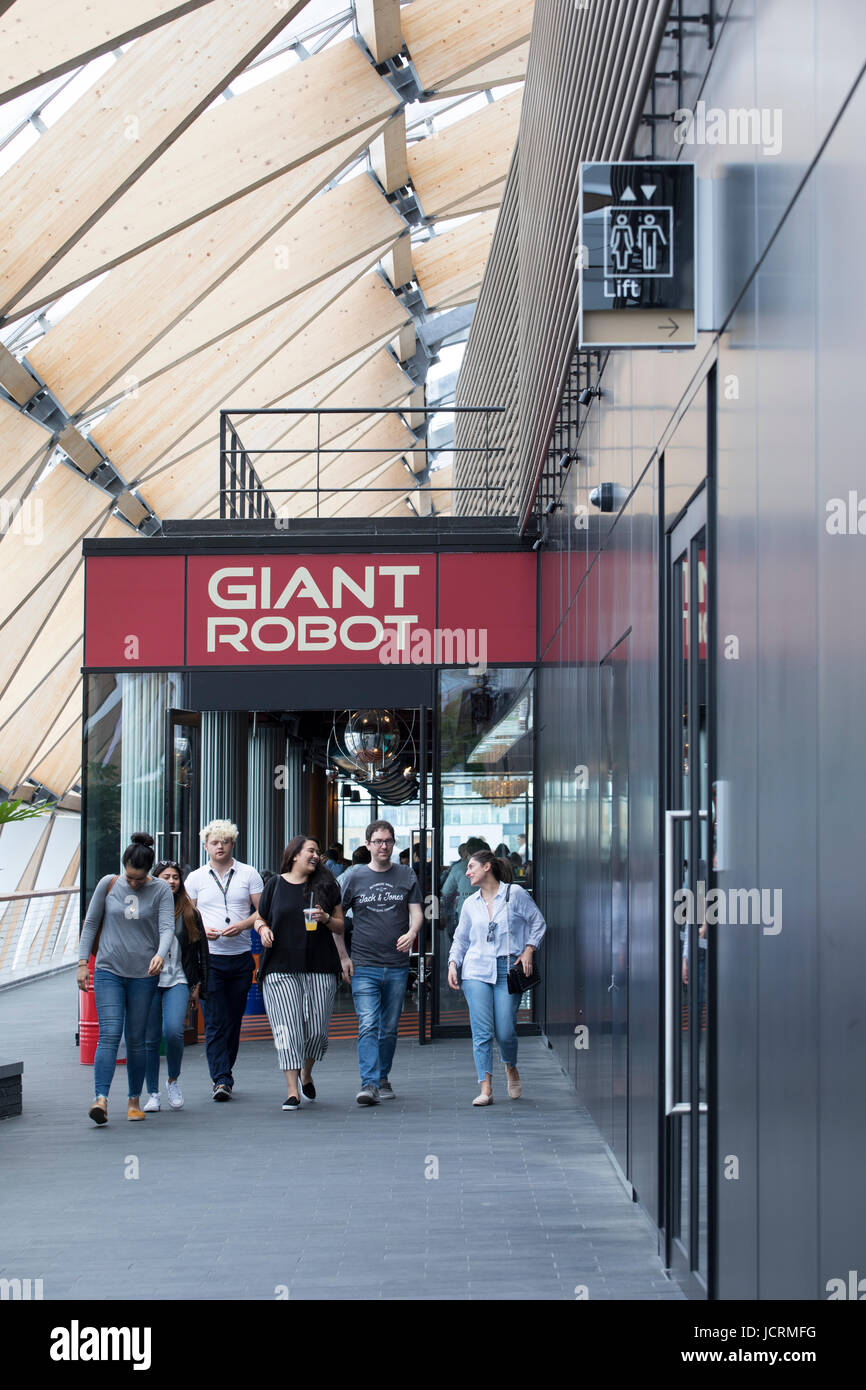 Giant Robot restaurant at Crossrail Station Garden, Canary Wharf ...