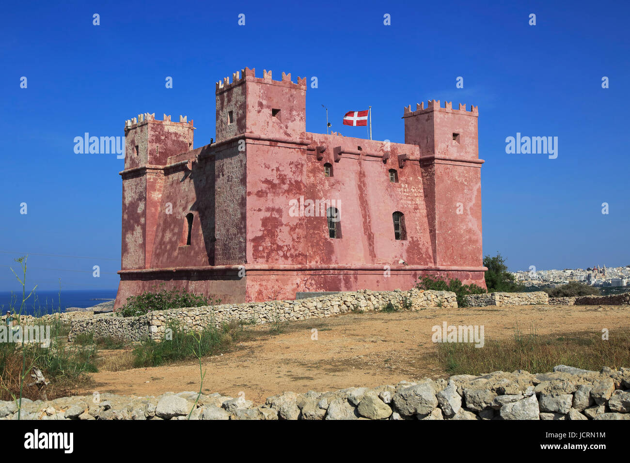 St Agatha's Red Tower fortress, Melliaha, Marfa Peninsula, Republic of ...