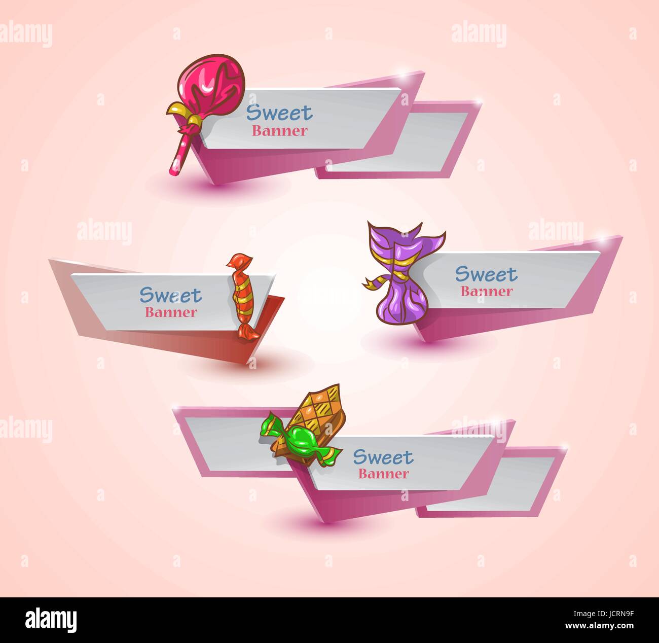 Sweet banners set Stock Vector Image & Art - Alamy