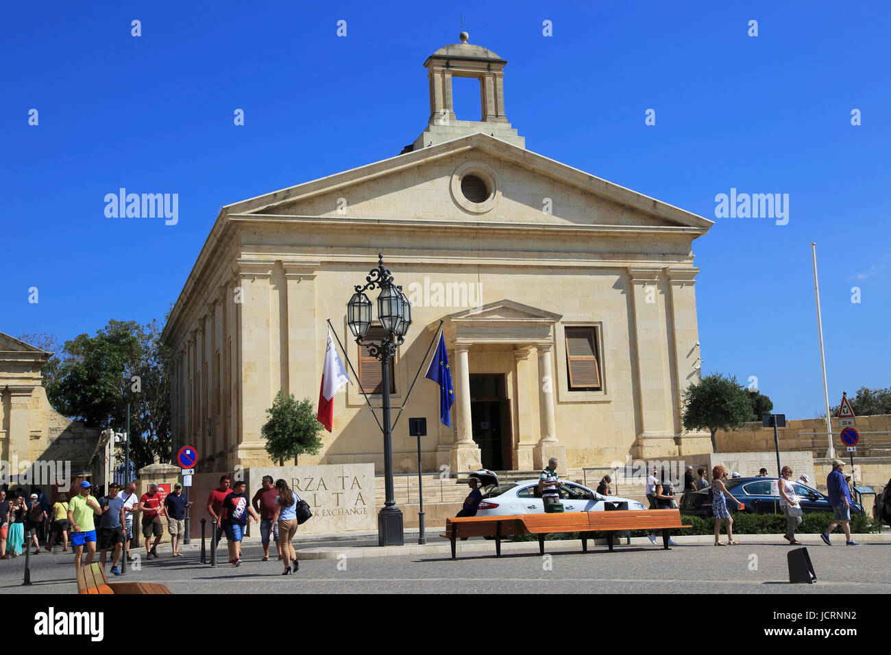 Stock Exchange building in former Garrison Chapel, Castille Square ...