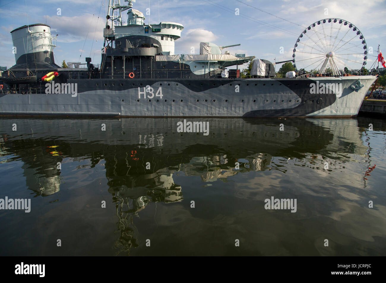 Museum ship ORP Blyskawica is a Grom class destroyer which served in ...