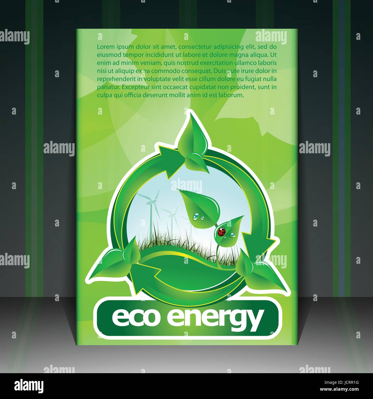 Eco Flyer or Cover Design - Recycling, Renewable Energy, Natural Environmentally Friendly World ...