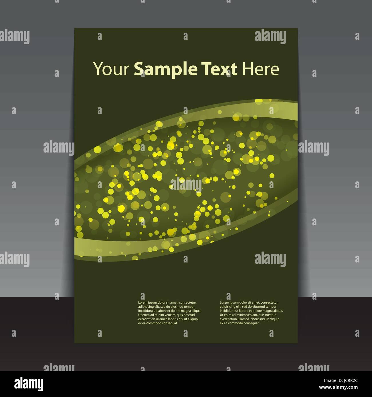 Abstract Green and Yellow Business Flyer, Cover or Background Template ...