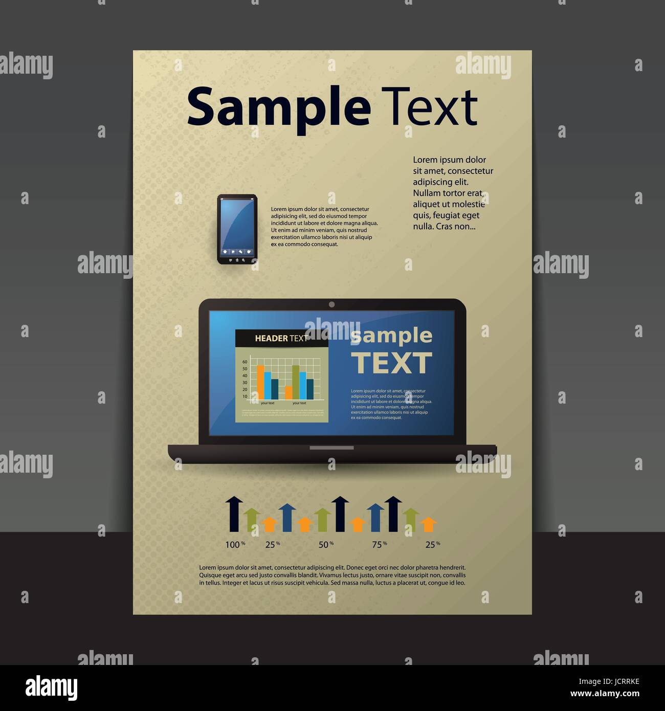 Abstract Colorful Modern Styled Business or Technology Flyer, Book ...