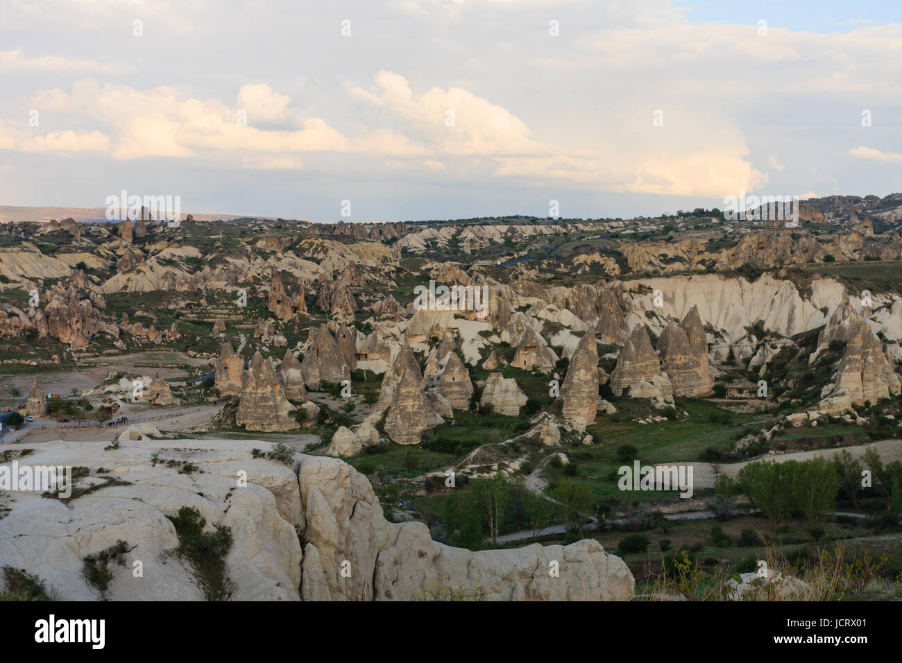 Horizontal shot of view over fairy chimney valley in Cappadocia Stock ...