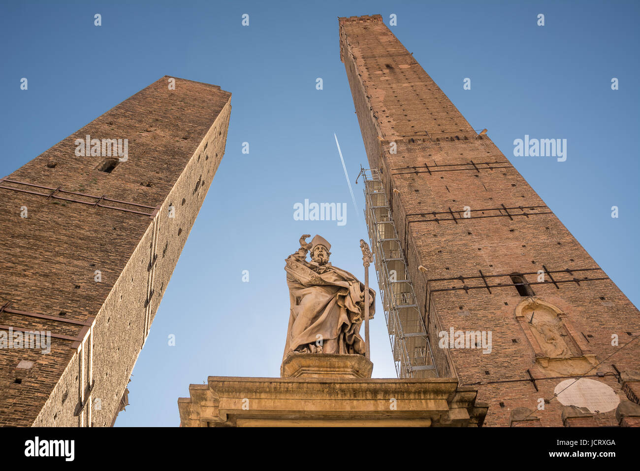 The tower of the Asinelli and Garisenda in Bologna (Italy) and the ...