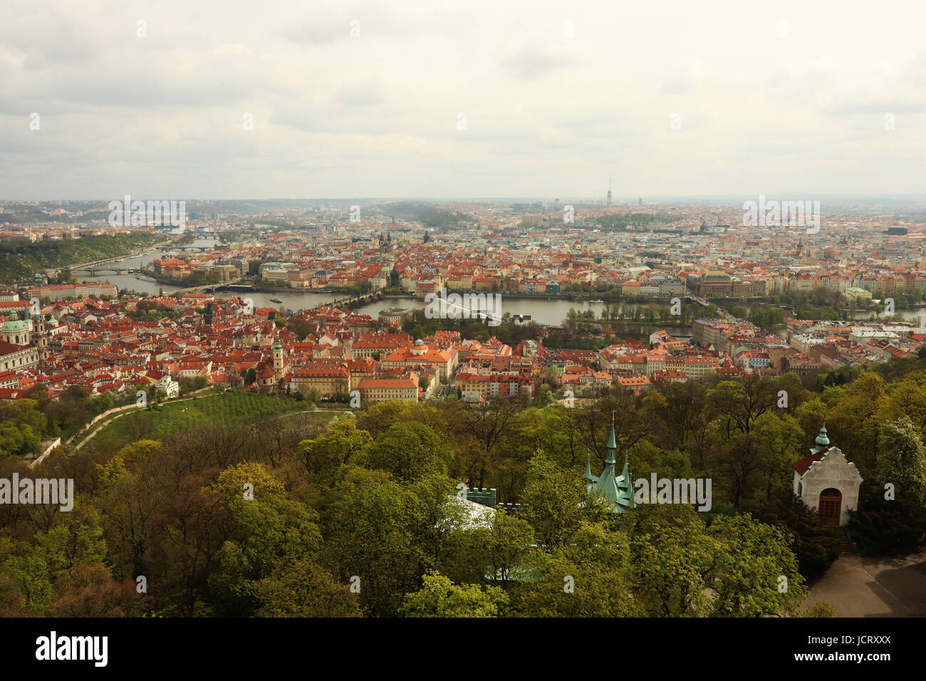 Aerial view prague green park hi-res stock photography and images - Alamy