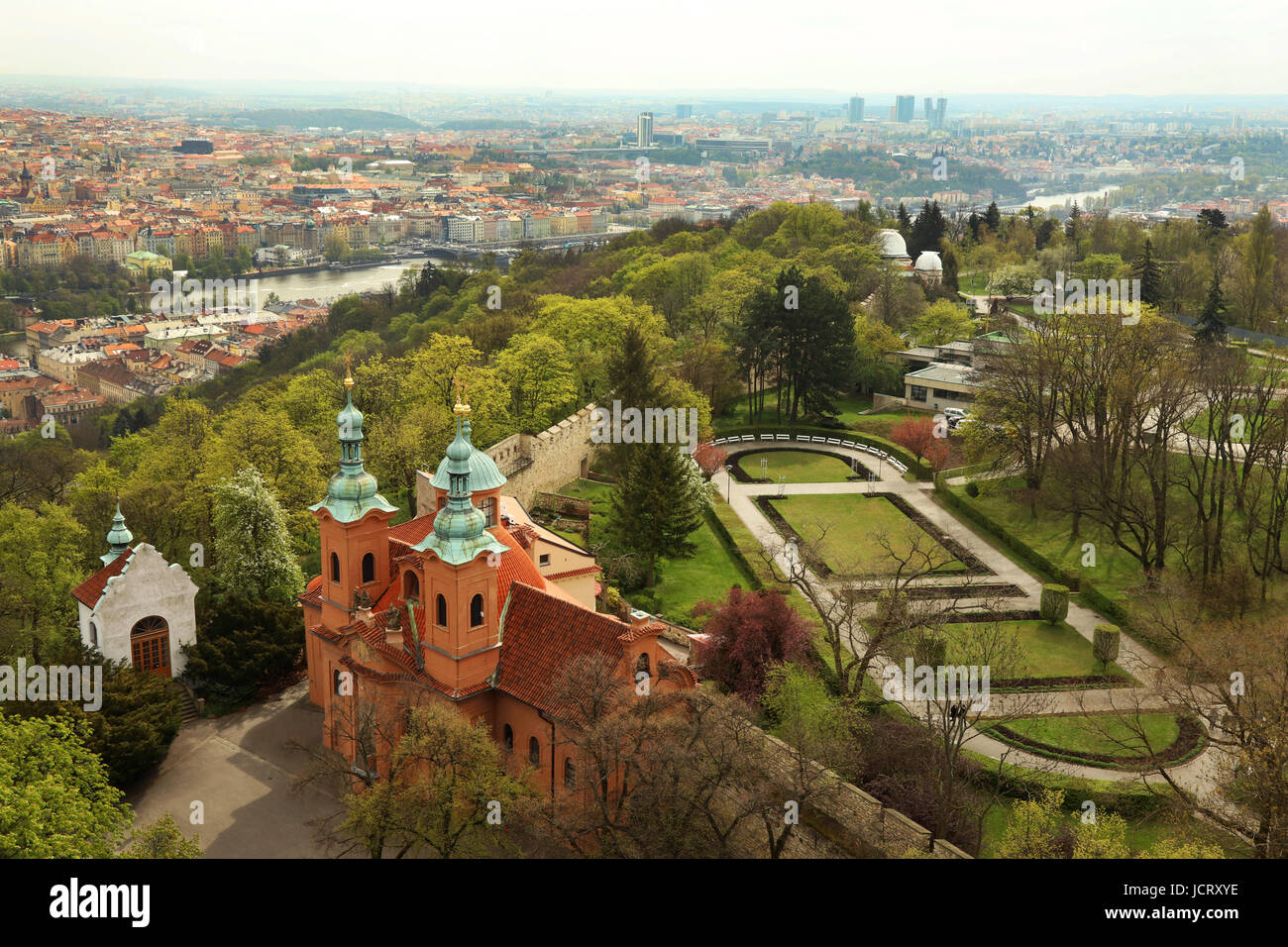 Prague scenic spring aerial view hi-res stock photography and images ...