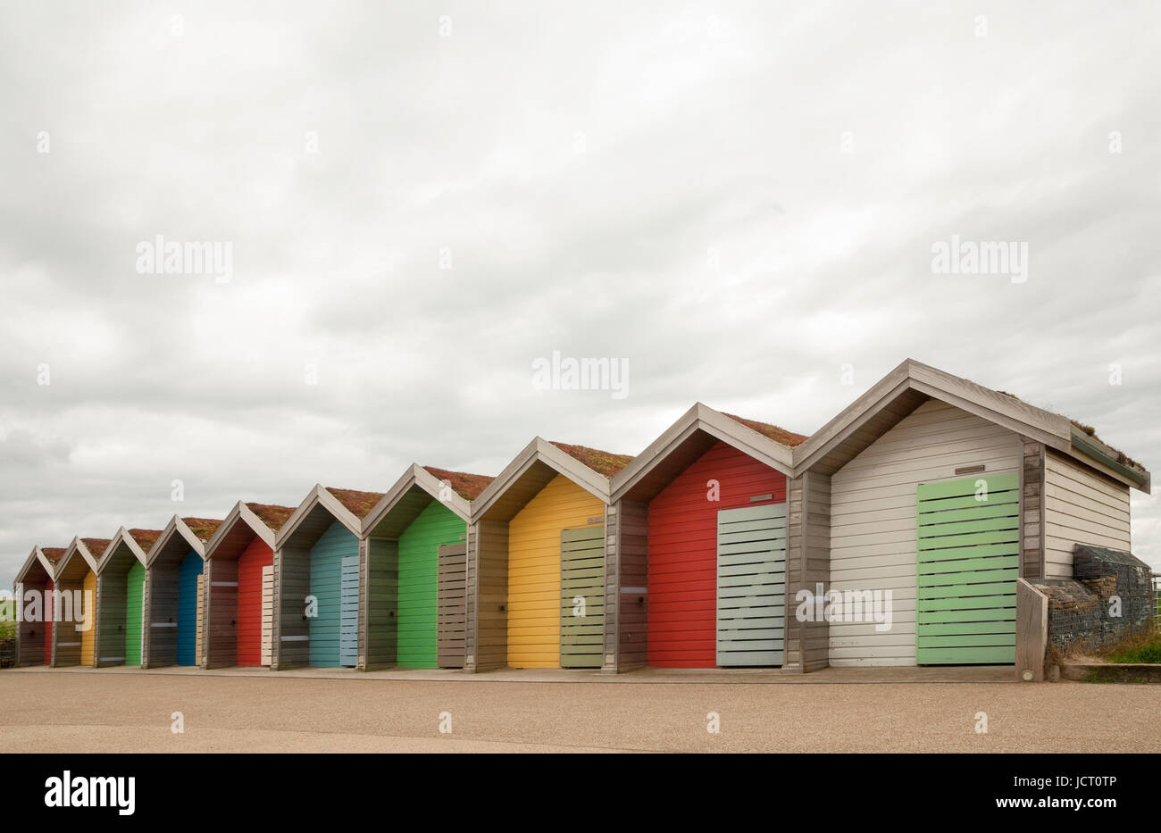 Blyth Beach Huts, Northumberland, England Stock Photo - Alamy