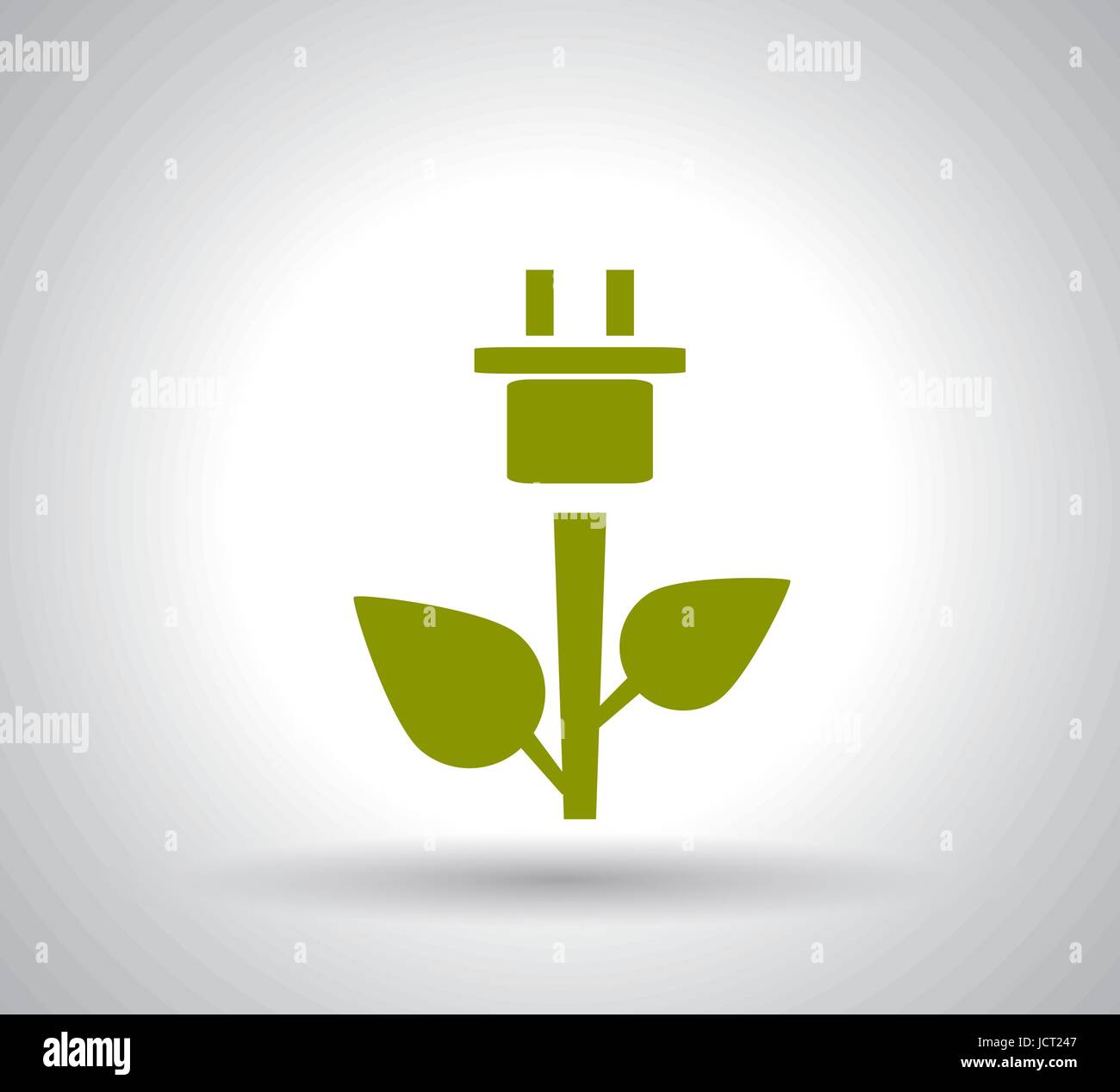 Green Plug Power Consumption on white background Stock Vector Image ...
