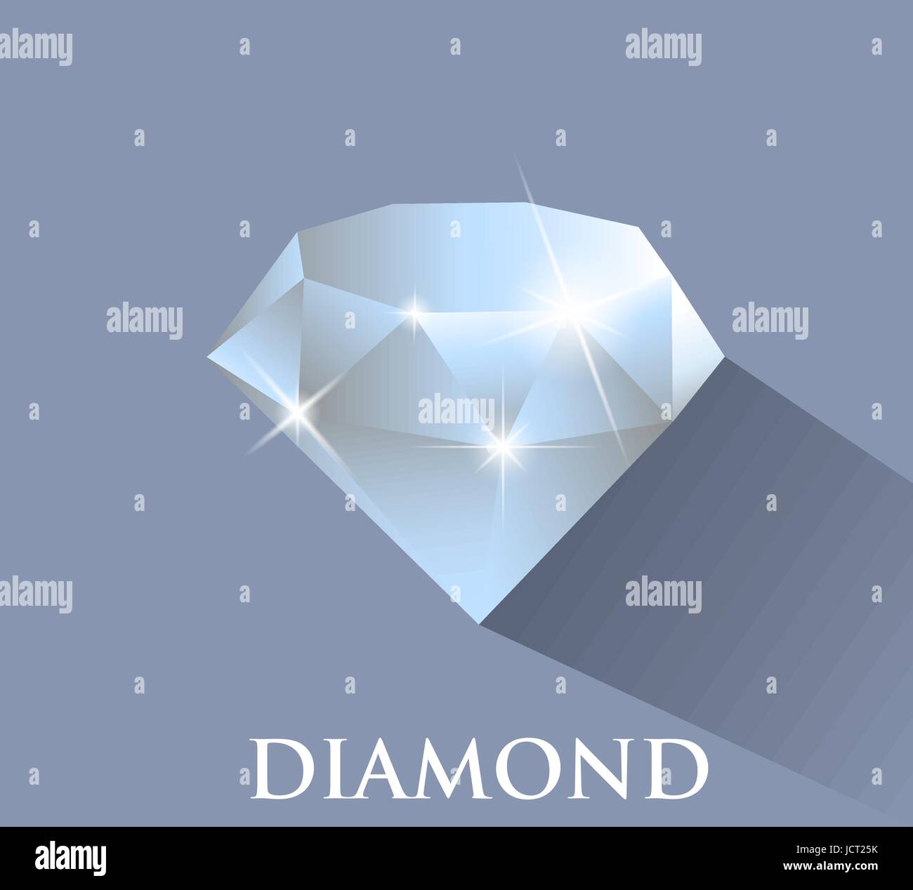 Diamond.Vector design with long shadow Stock Vector Image & Art - Alamy