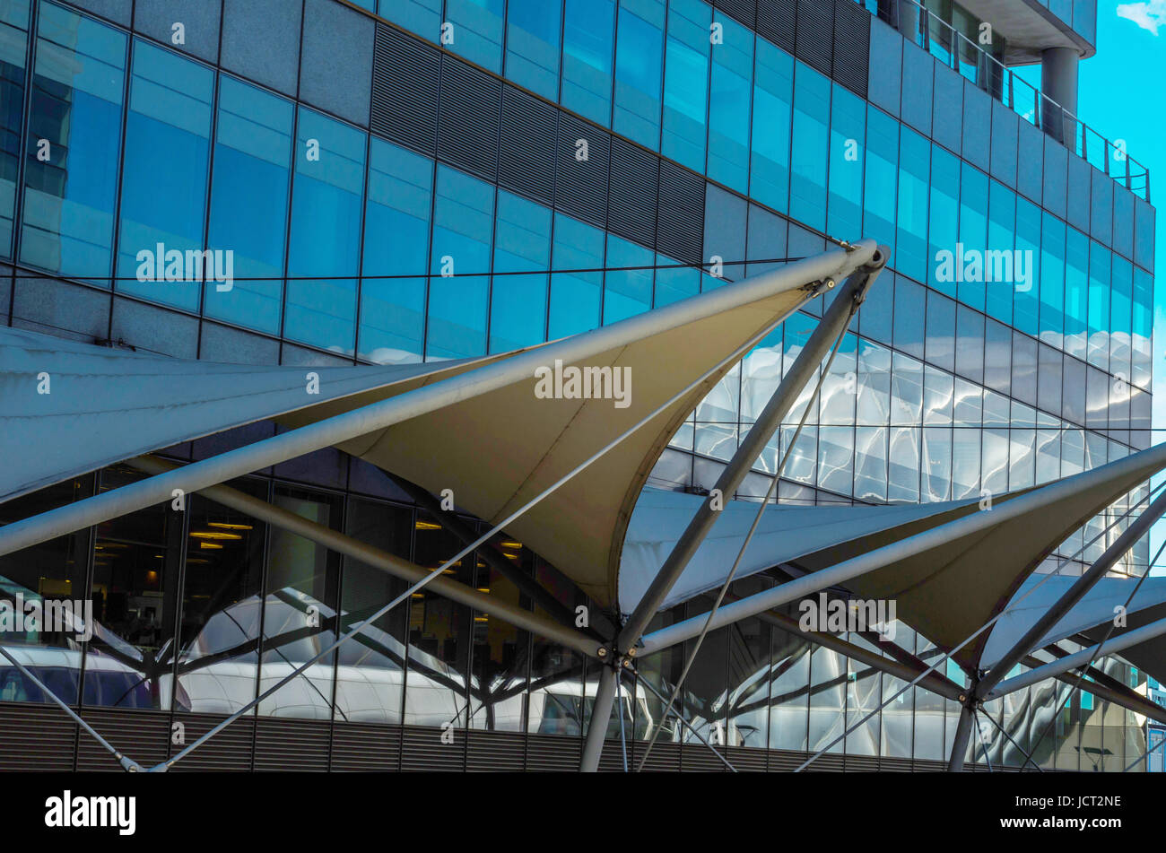 Modern business skyscrapers, high glass buildings, modern architecture ...