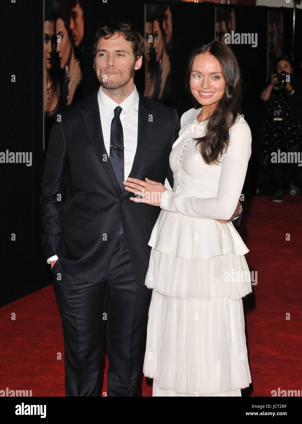 London, UK. Sam Claflin and Laura Haddock at the "My Cousin Rachel" UK ...