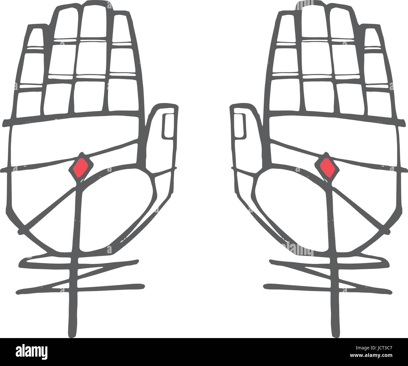 Hand drawn vector illustration or drawing of Jesus Christ Hands Stock ...
