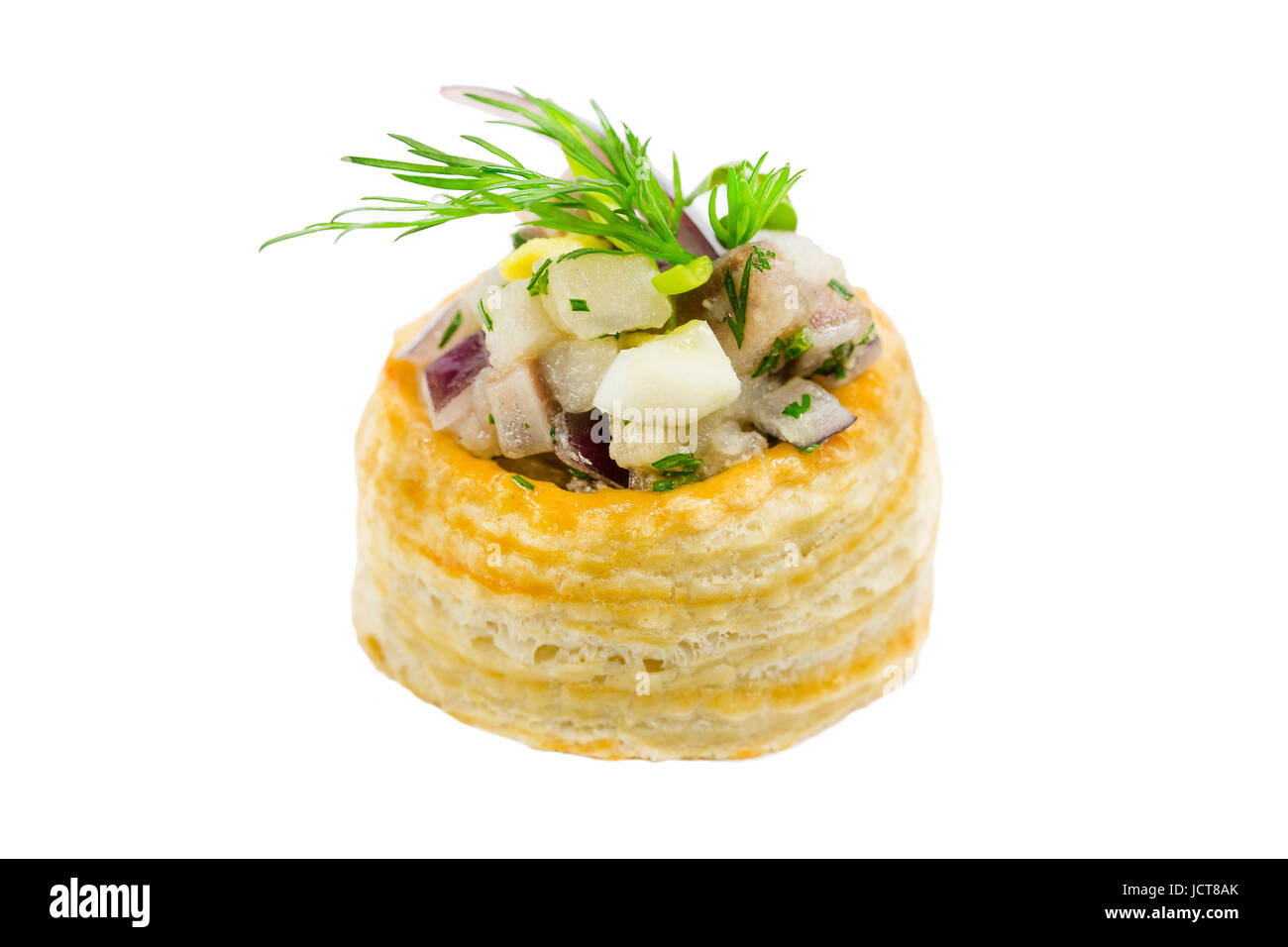 Mini Canape with meat and vegetables in plastic cups Stock Photo - Alamy