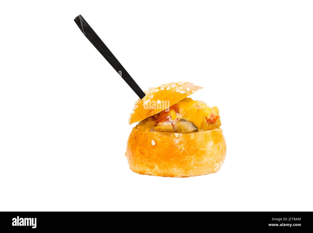 Mini Canape with meat and vegetables in plastic cups Stock Photo - Alamy