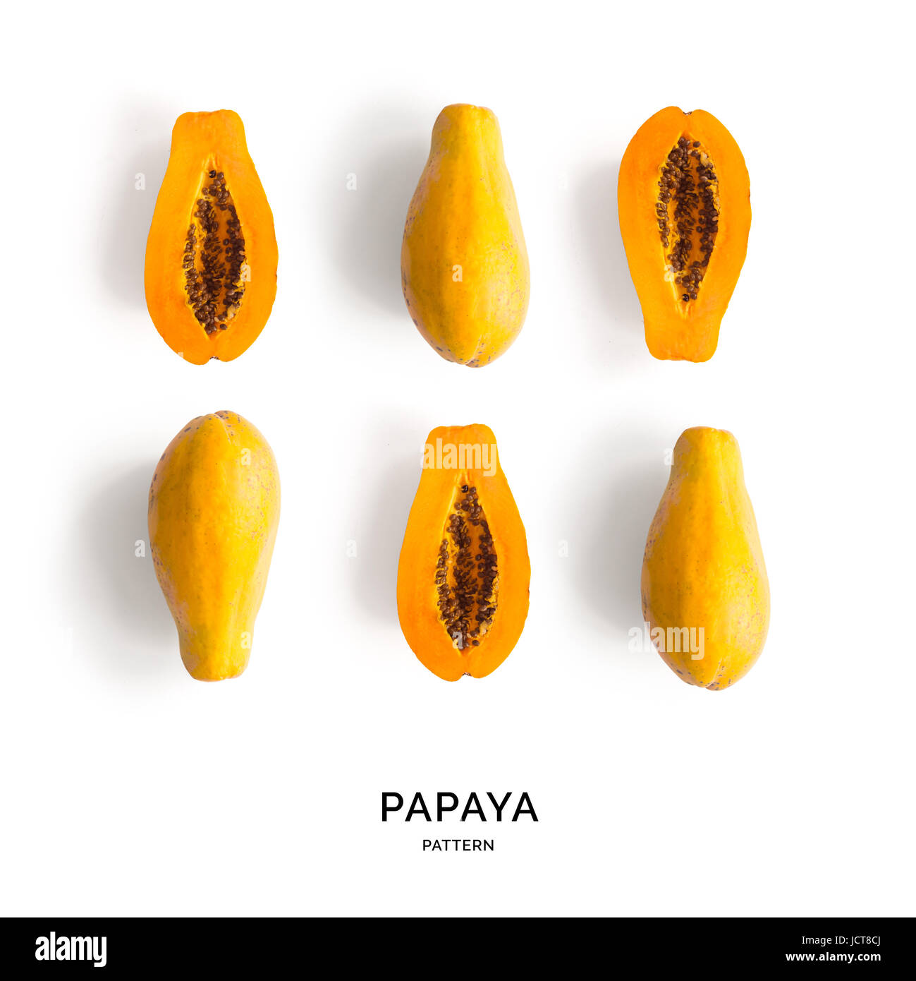 Seamless pattern with papaya. Tropical abstract background. Papaya on ...