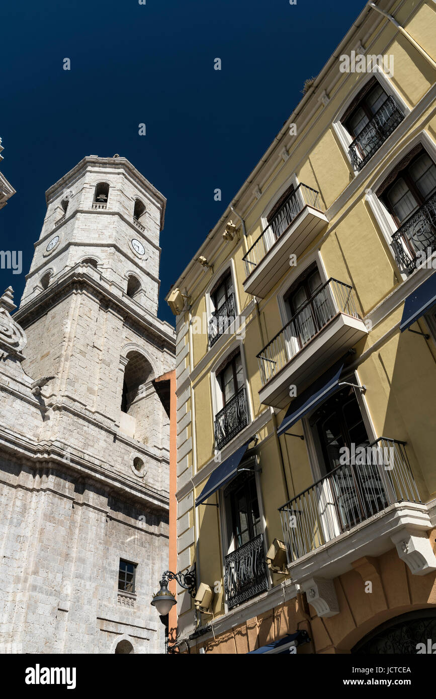 Valladolid (Castilla y Leon, Spain): historic buildings with typical ...