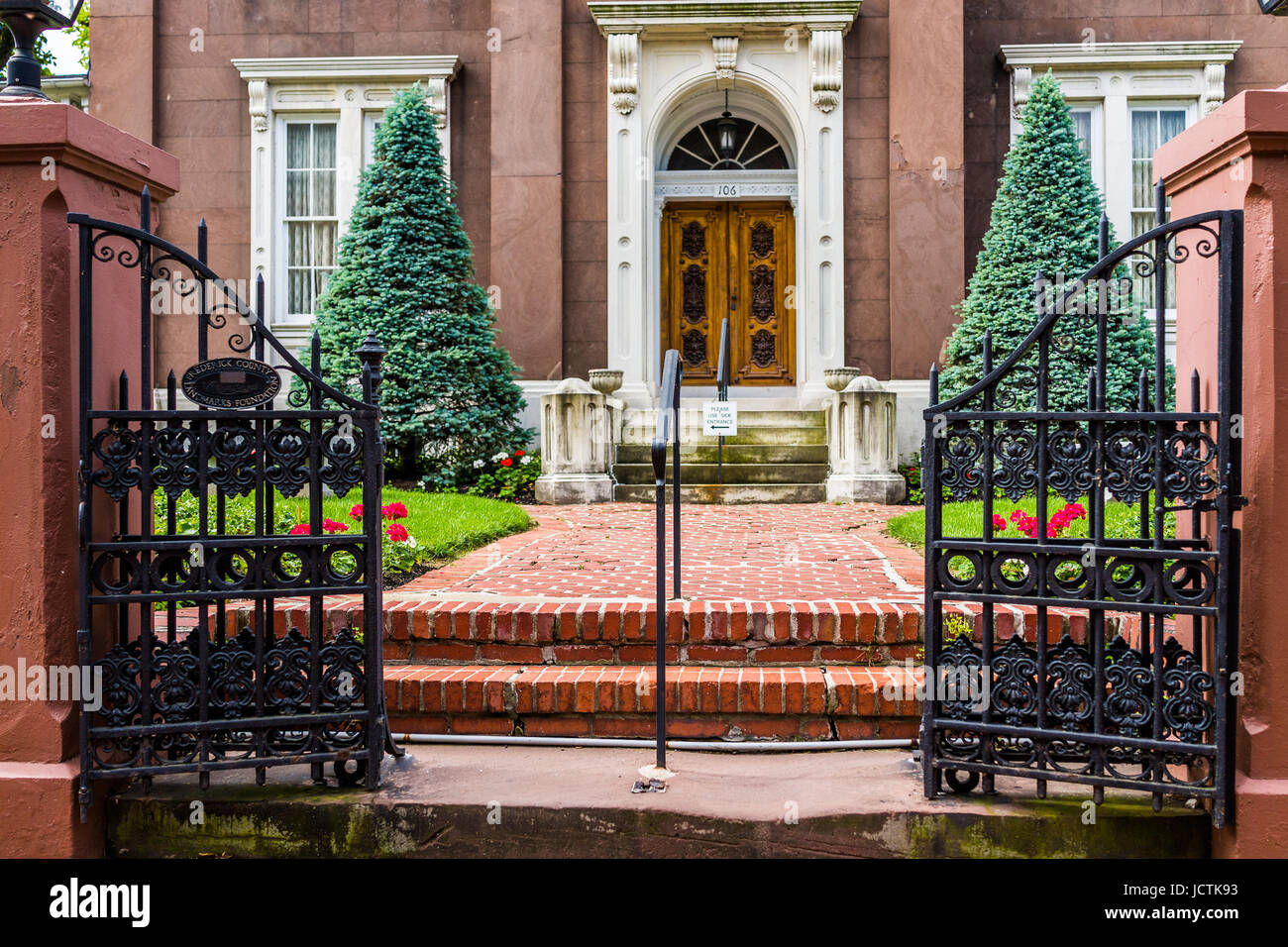 Frederick, USA - May 24, 2017: Charles Trail Mansion brick building in ...