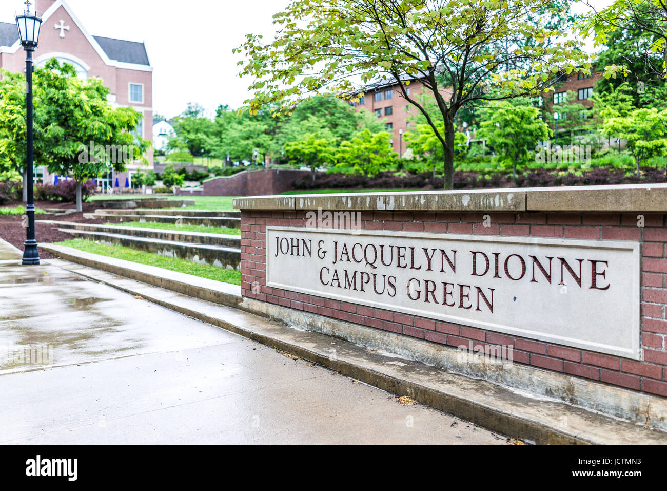 Scranton, USA - May 25, 2017: University of Scranton Campus Green sign ...