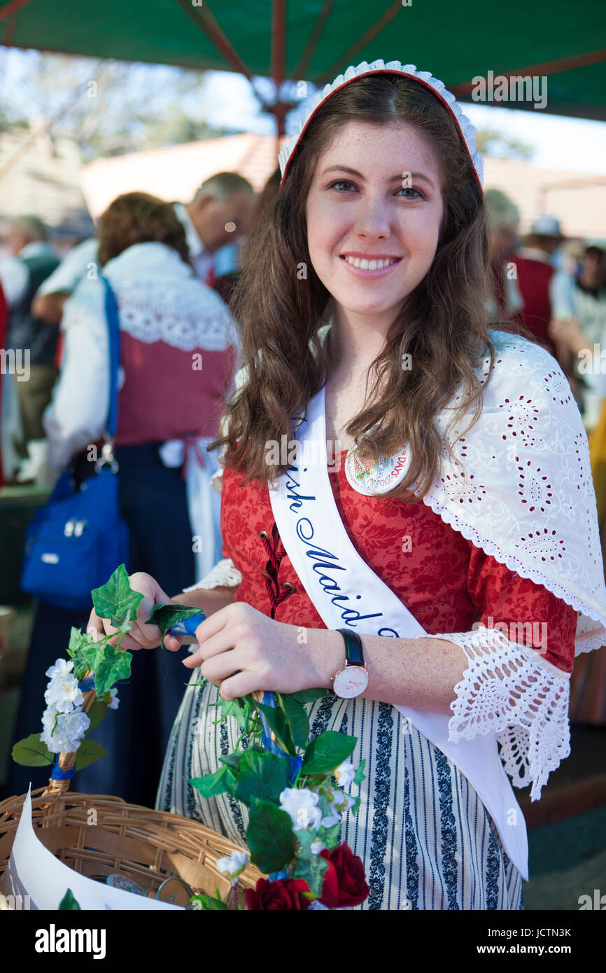 Danish Maid, Solvang Danish Days, Solvang, California Stock Photo - Alamy